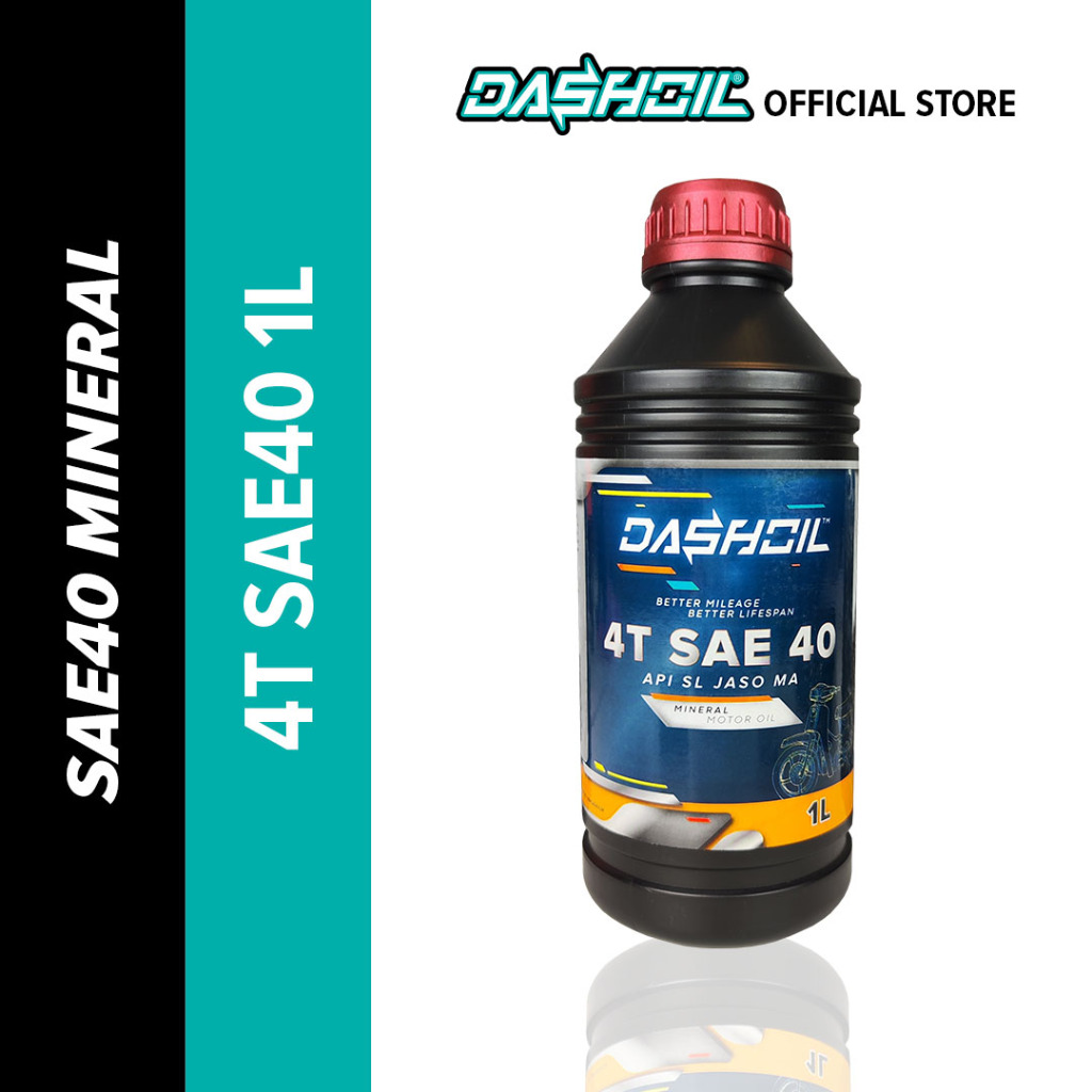 DashOil 4T SAE40 1L Mineral SL Motorcycle Engine Oil Minyak Hitam ...