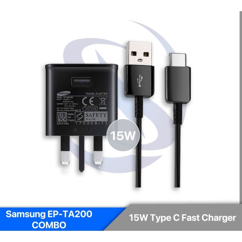 Samsung 15W Fast Charger For A10 A01 A02S M10 M21 A21 A22 A23 A30 A31 ...
