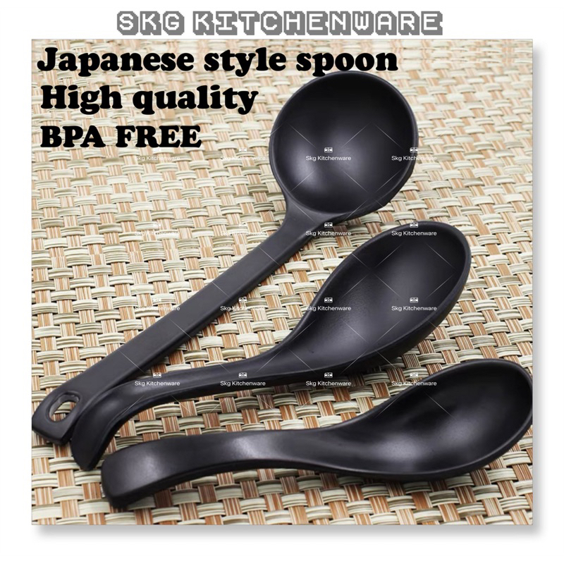 Premium Melamine Japanese Style Soup Spoon Chinese Soup Spoon | Shopee ...