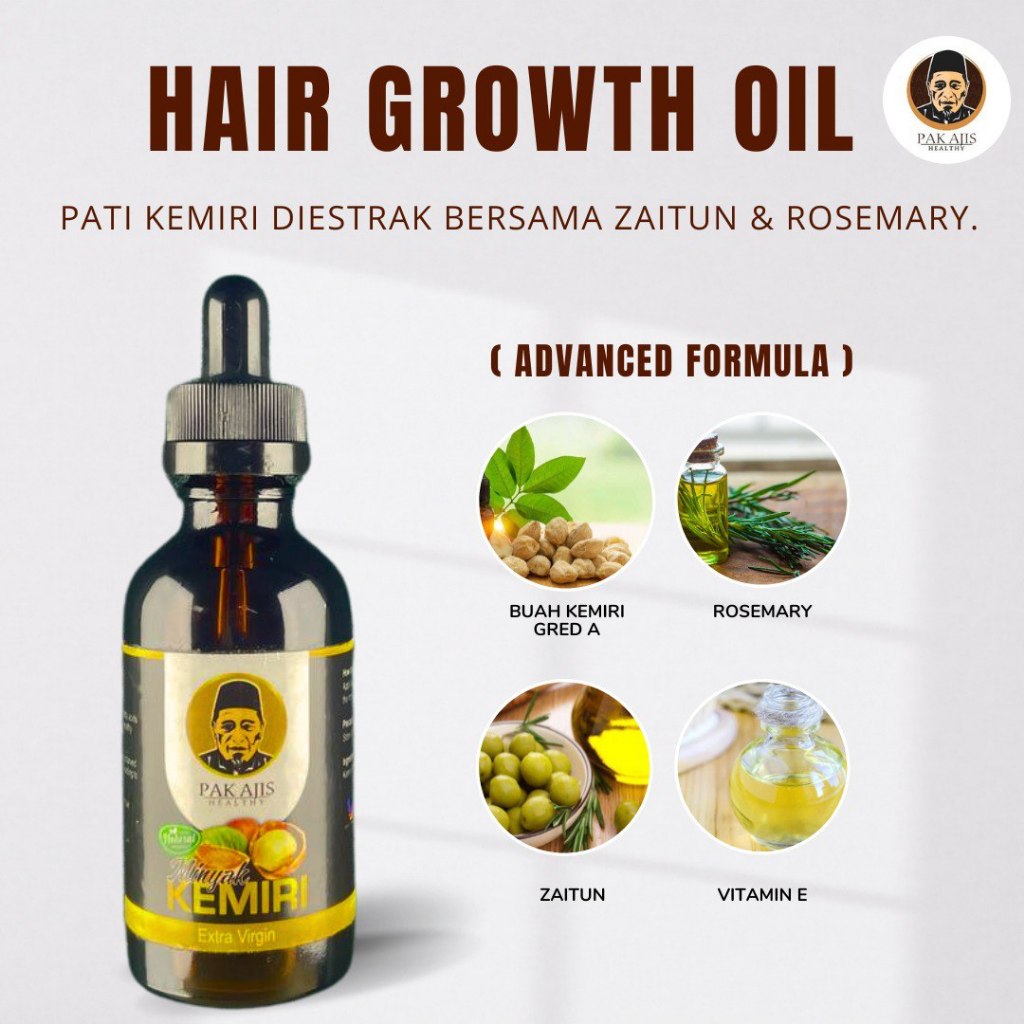 MINYAK BUAH KERAS MINYAK KEMIRI UNTUK RAMBUT GUGUR HAIR OIL SERUM ...
