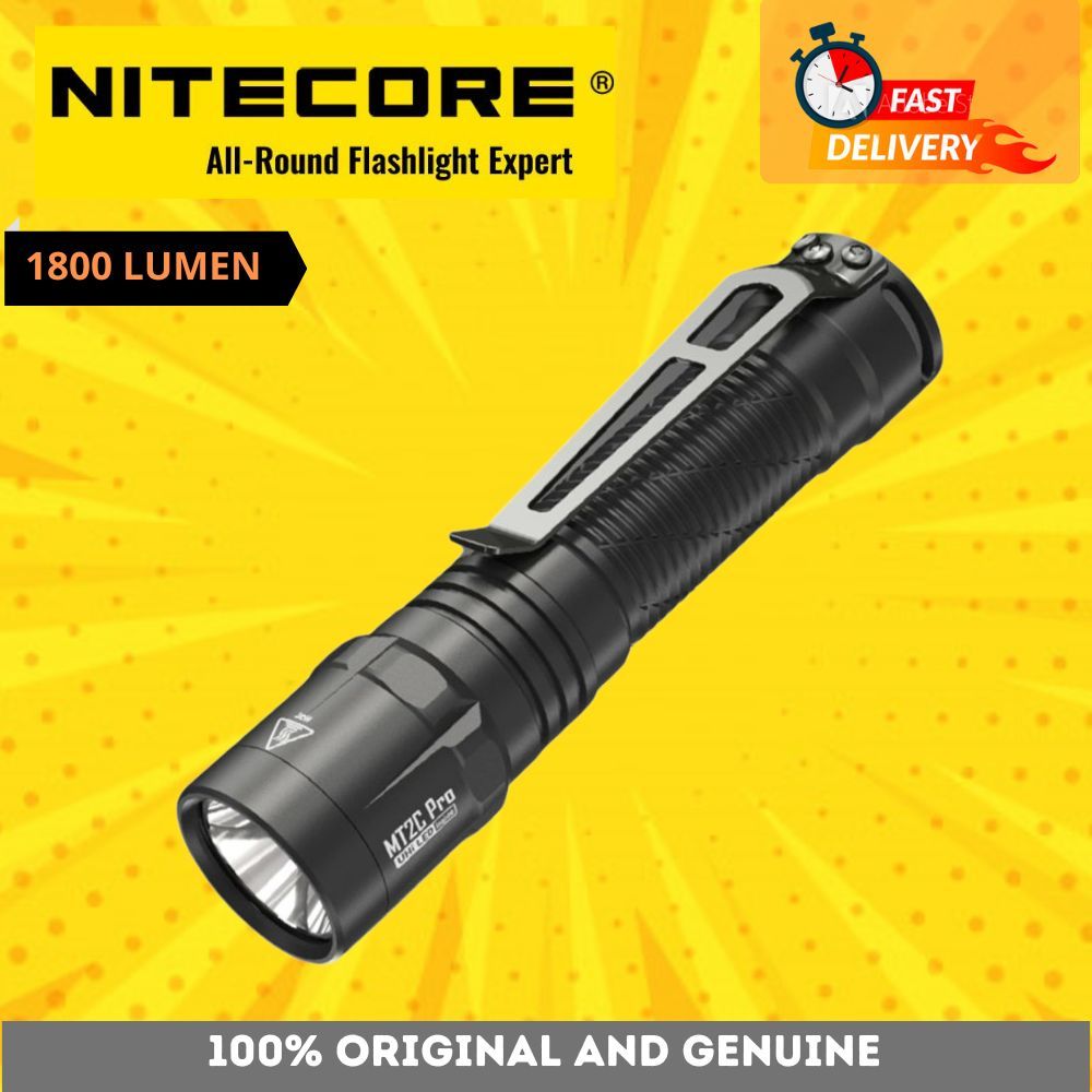 🔥100% ORIGINAL🔥 Nitecore MT2C Pro 1800 Lumen EDC Flashlight | Shopee ...