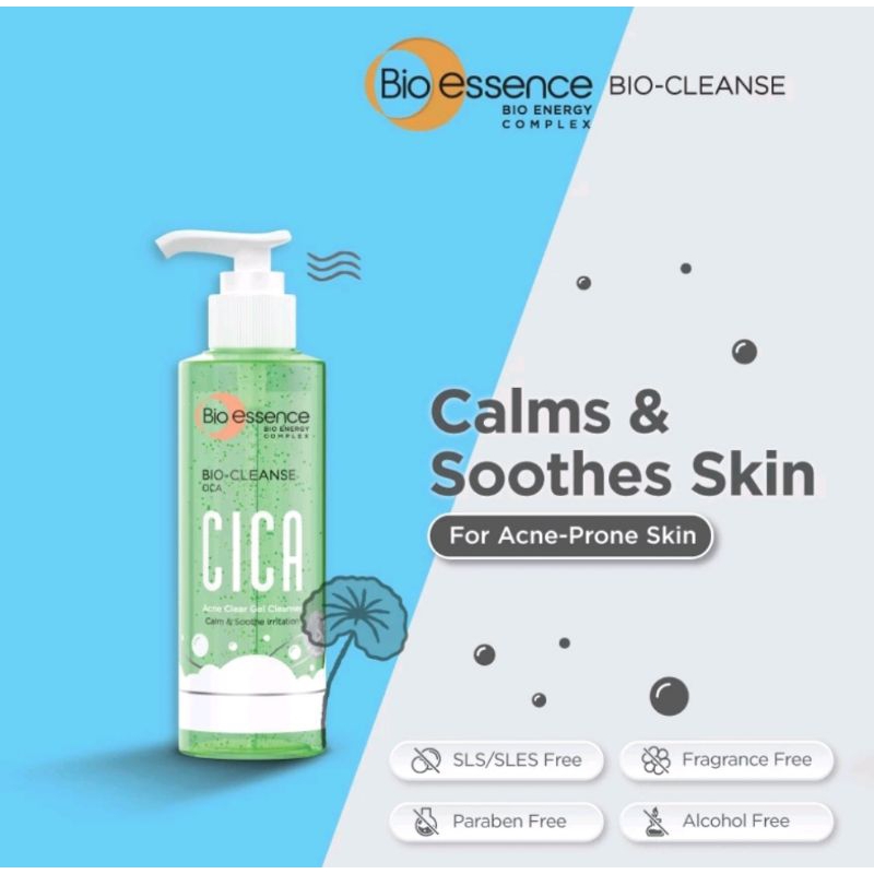 Bio-essense Bio-Cleanse Cica Acne Clear Gel Cleanser 150ml | Shopee ...