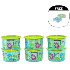 Tupperware Batik One Touch Topper Junior (6) 600ml / Canister Large (2 ...