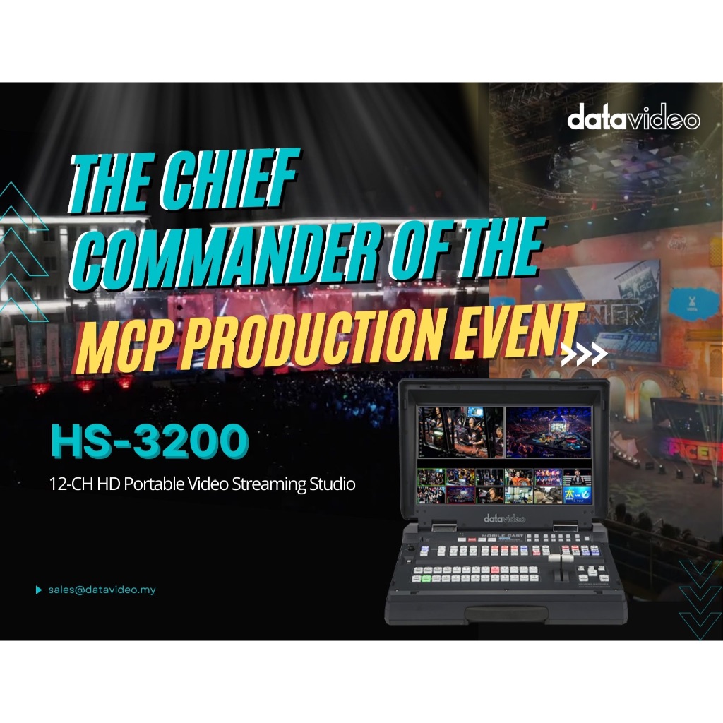 DATAVIDEO HS-3200 HD 12-Channel HD Portable Video Streaming Studio ...