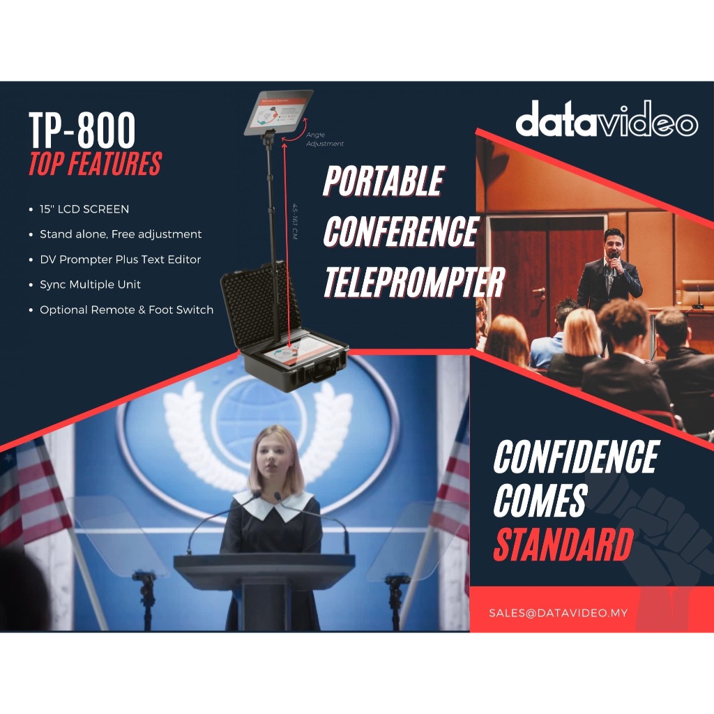 DATAVIDEO TP-800 Portable Conference Teleprompter | Shopee Malaysia