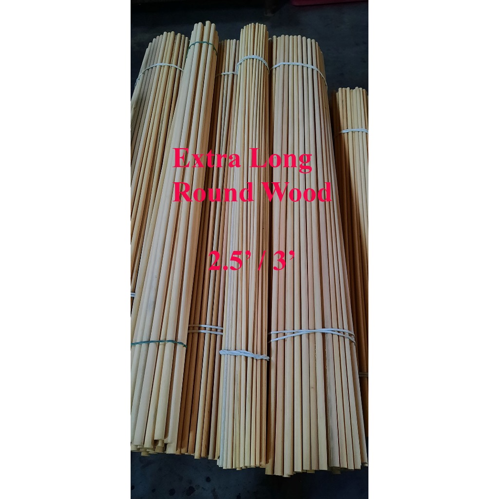 Extra Long Round Wooden Stick Wood Dowel DIY Stick Tanglung Stick ...