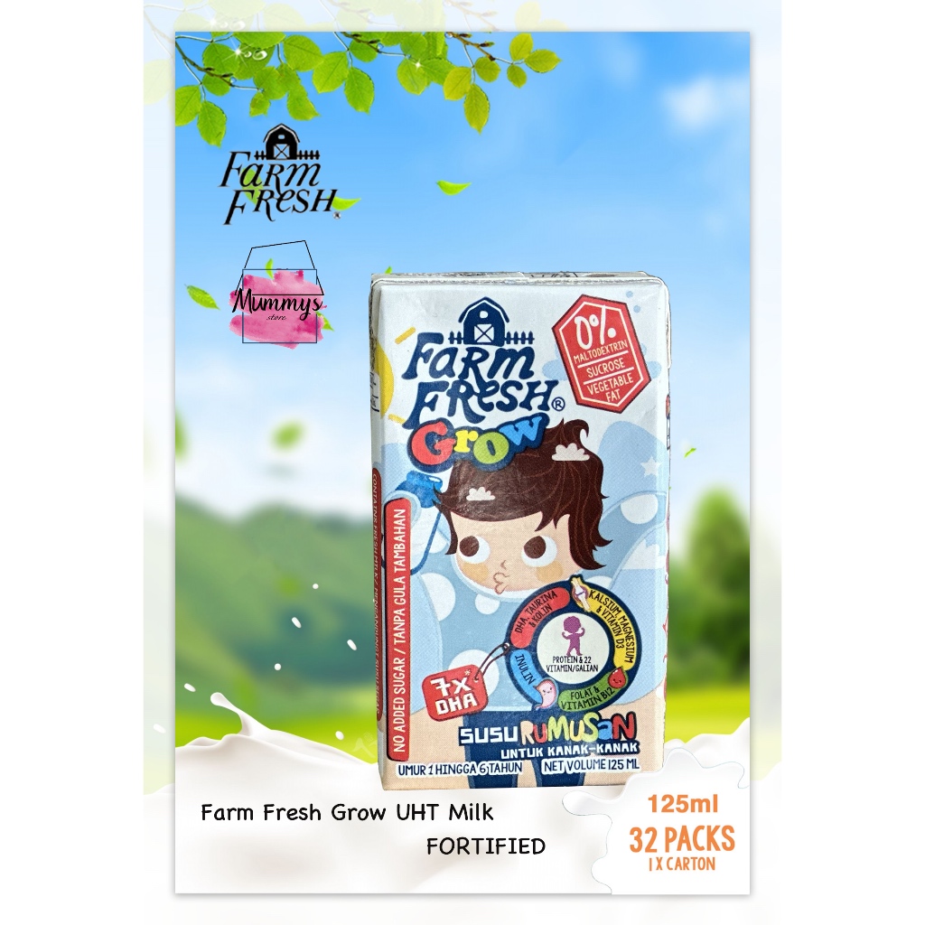 Farm Fresh Grow Formulated Milk 1-6 Years Old 125ml x 32 Packs | Shopee ...