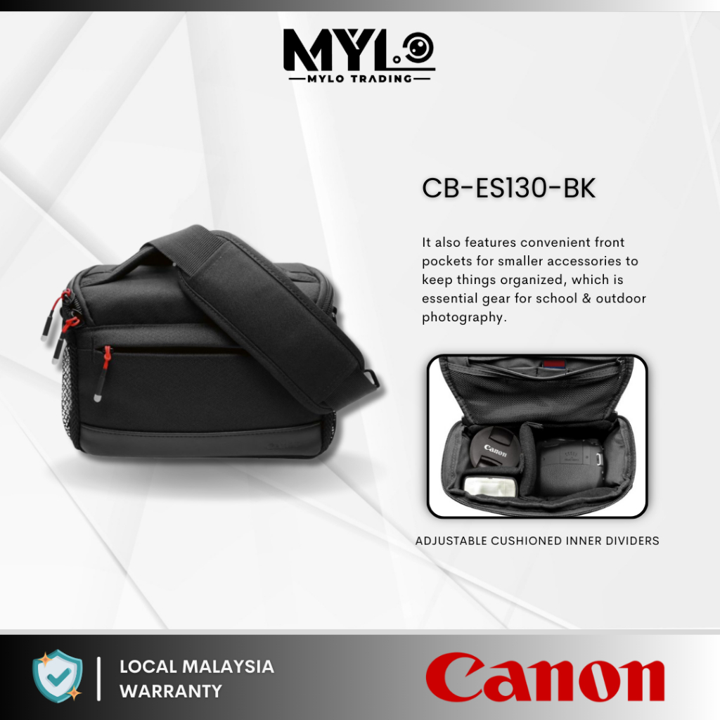 Canon CB-ES130 Camera Bag for Mirrorless Camera For R50 | R10 | R100 | M50 | M100 | Shopee Malaysia
