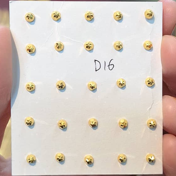 Wing Sing Gold 1PCS Stone Pearl Nose Stud / Mukuthi / Subang Hidung ...