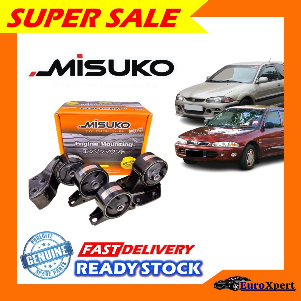 [MISUKO] ENGINE MOUNTING SET PROTON WIRA SATRIA 1.3 1.5 AUTO MANUAL JAPAN ORIGINAL 1993 - 2009 ...