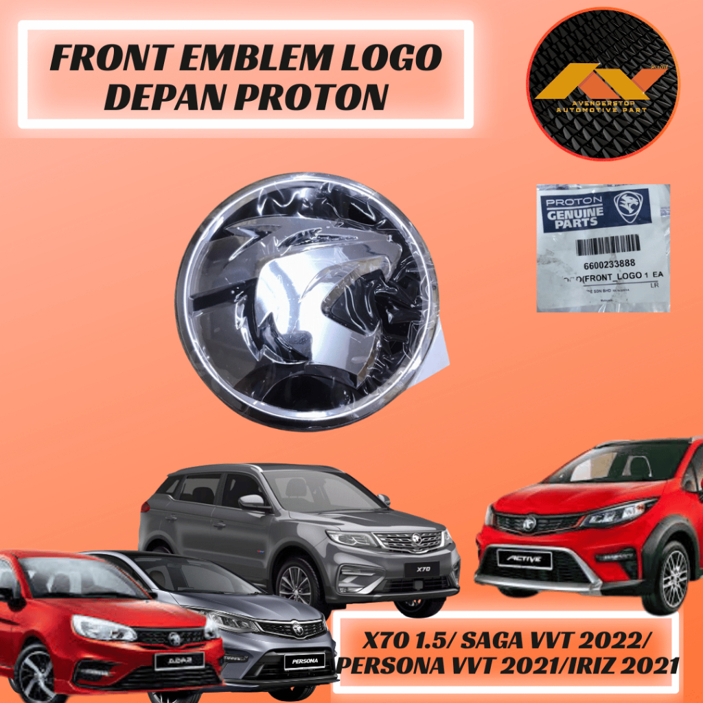 Original Proton Front Emblem Logo Depan X70 1.5/ Saga Vvt 2022 ...
