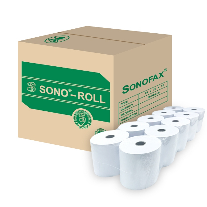 76mm x 60mm x 12mm (SD57) - 100 Rolls/Box / SONO-ROLL Woodfree Paper ...