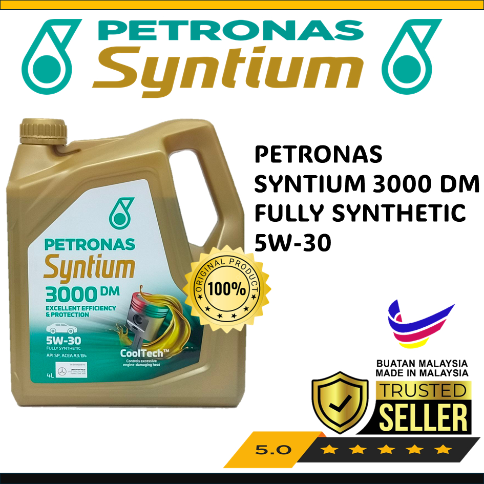 Original Petronas Syntium 3000 Dm Fully Synthetic 5w-30 Engine Oil ...