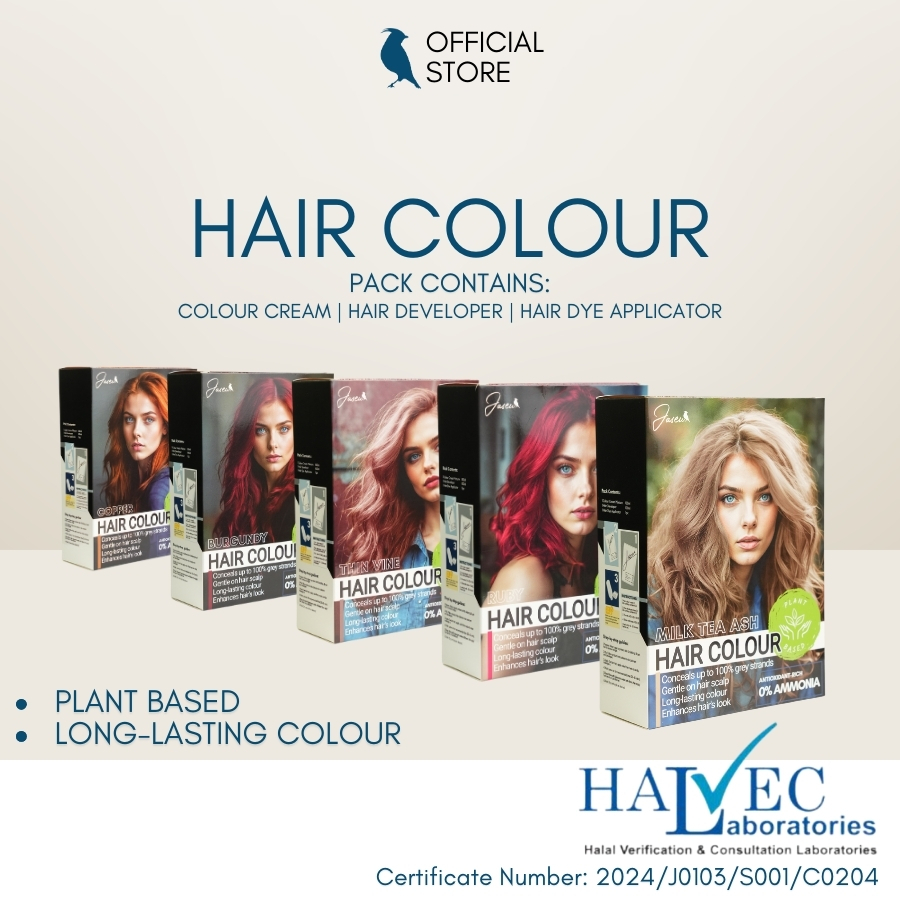 Jaseu Hair Colour Plant-Based Long-Lasting Hair Dye (100ml) + Hair ...