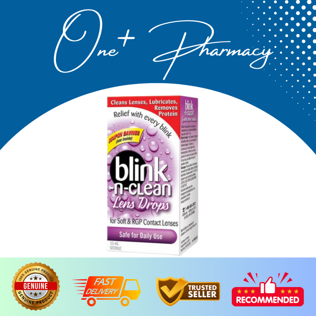 BLINK N CLEAN LENS DROP 15ML (FOR SOFT & RGP LENSES) | Shopee Malaysia