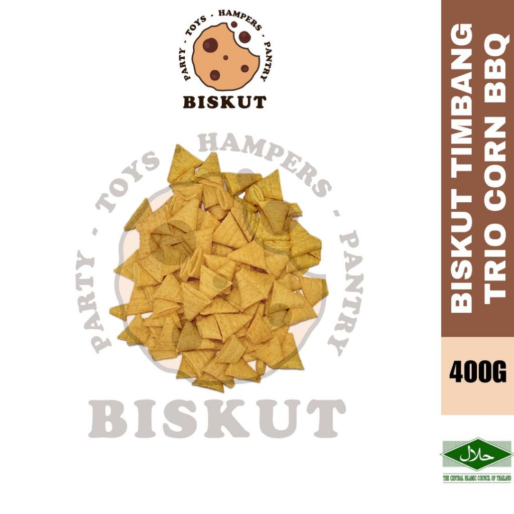 Biskut Timbang 400g/ Trio Corn/ Trio Corn Garlic/ Potato Kari/ Kentang ...