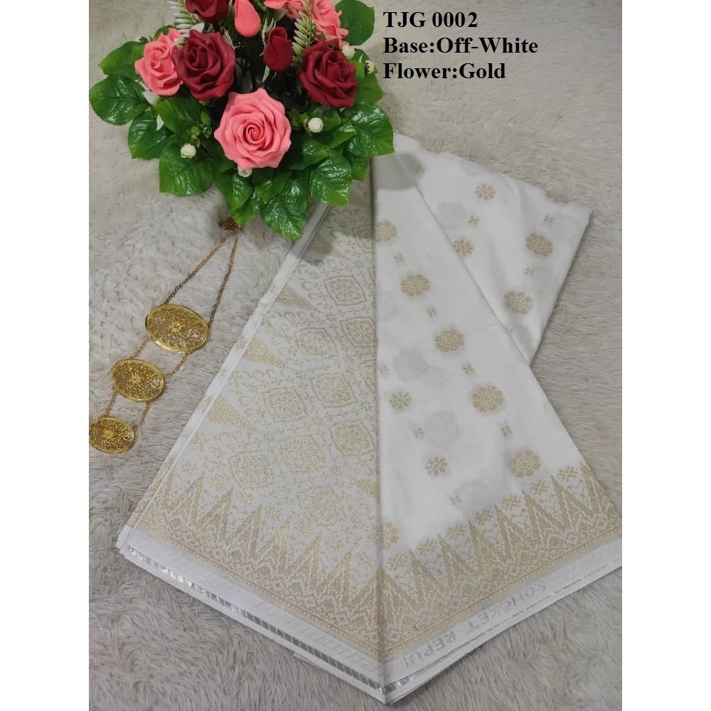 Songket Tenun Tanjung Koleksi Putih Hitam Kelabu Biru | Shopee Malaysia