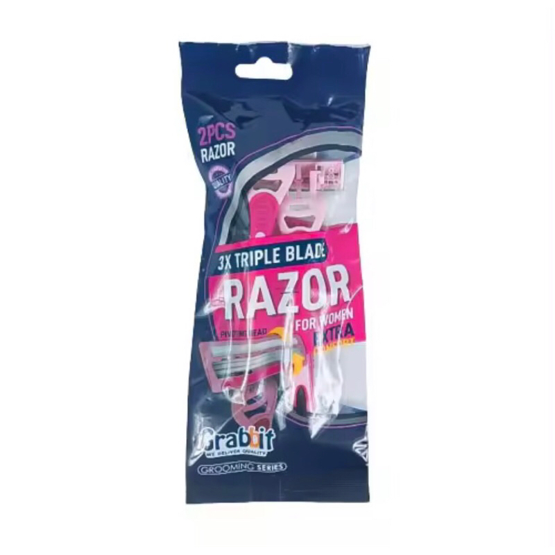 PISAU PENCUKUR WANITA Grabbit 3X RAZOR/Blade LElaKI PROMOSI (2Pcs ...