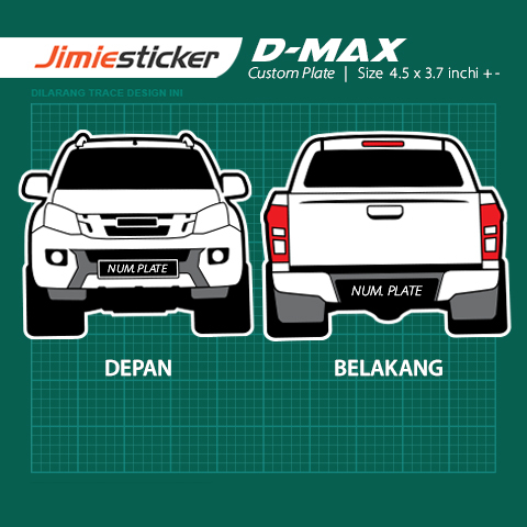 Sticker Kereta Isuzu D Max, Sticker Belakang Dmax, Custom Sticker, Car ...