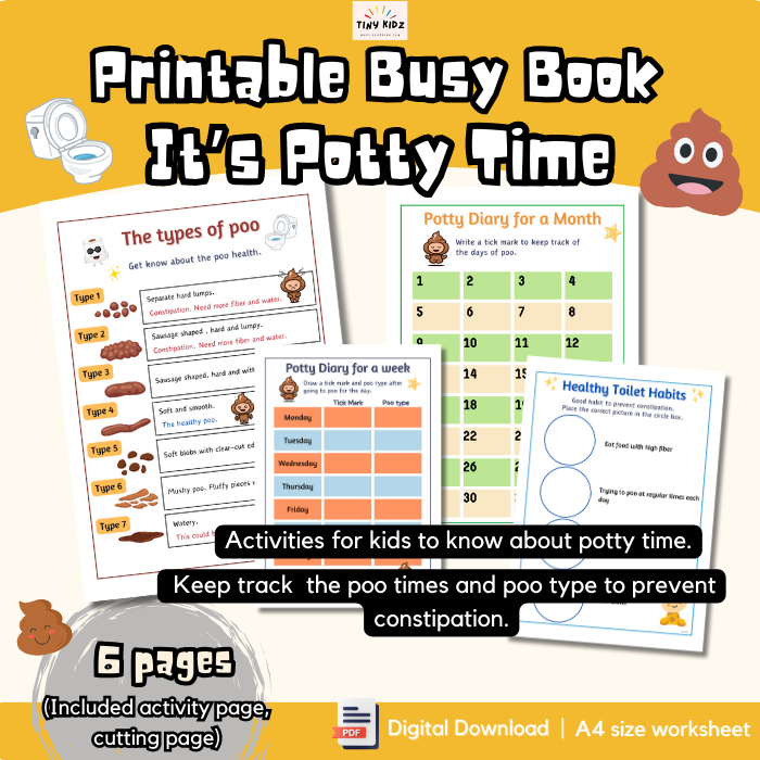 B004- PDF Digital Printable Toilet Potty Activity Busy Book for kids ...