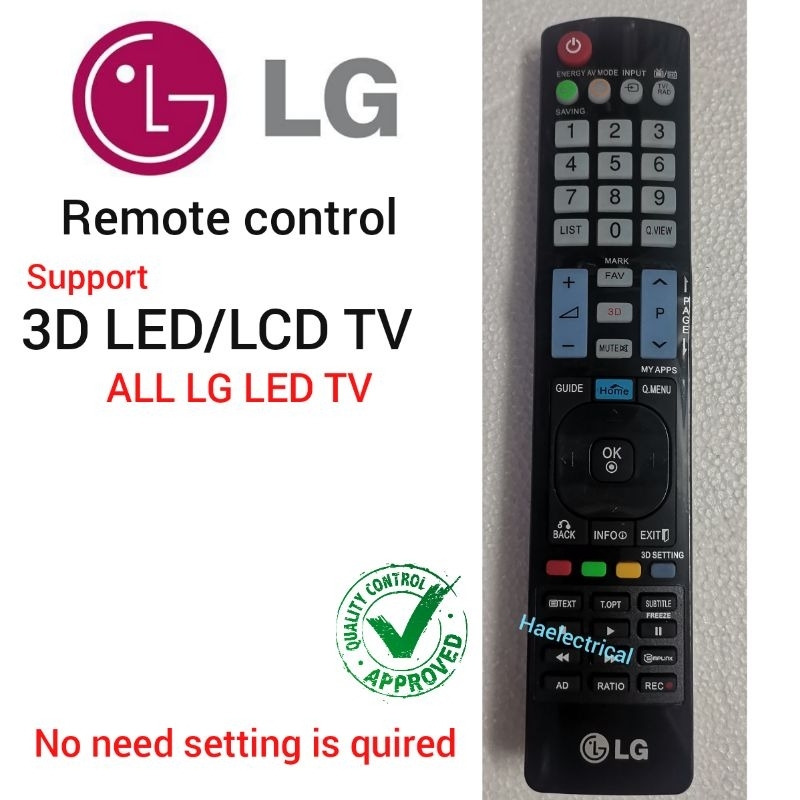 LG 3D LED/LCD TV REMOTE CONTROL (support all led tv) | Shopee Malaysia