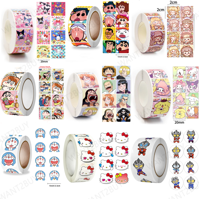 500pcs/Roll Cartoon Kids Children Reward Handmade Party Gift Sticker ...