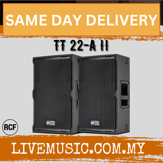 RCF TT 22-A II 2-Way Active High-Output Speaker - Each / Pair ( TT 22 A ...
