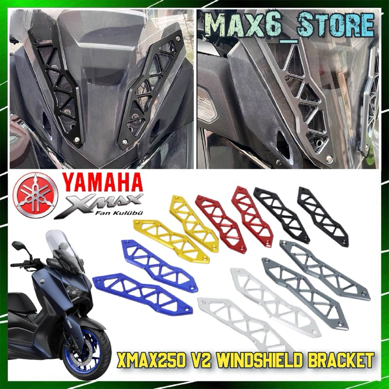🇹🇭 YAMAHA XMAX V2 WINDSHIELD BRACKET CNC VISOR WINDSCREEN BRACKET ...