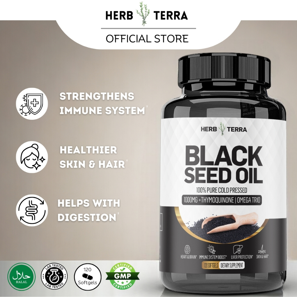 Black Seed Oil 1000mg | 120 Capsules | Trio Omega | Habbatus Sauda ...