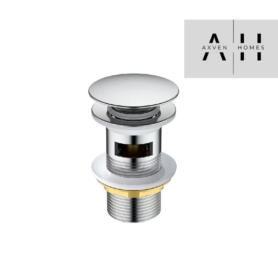 AXVEN BRASS STAINLESS STEEL BASIN POP UP WASTE SINK WASTE PUSH WASTE ...