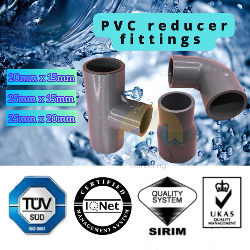 pvc reducer fittings R/socket..R/elbow..R/tee..m | Shopee Malaysia