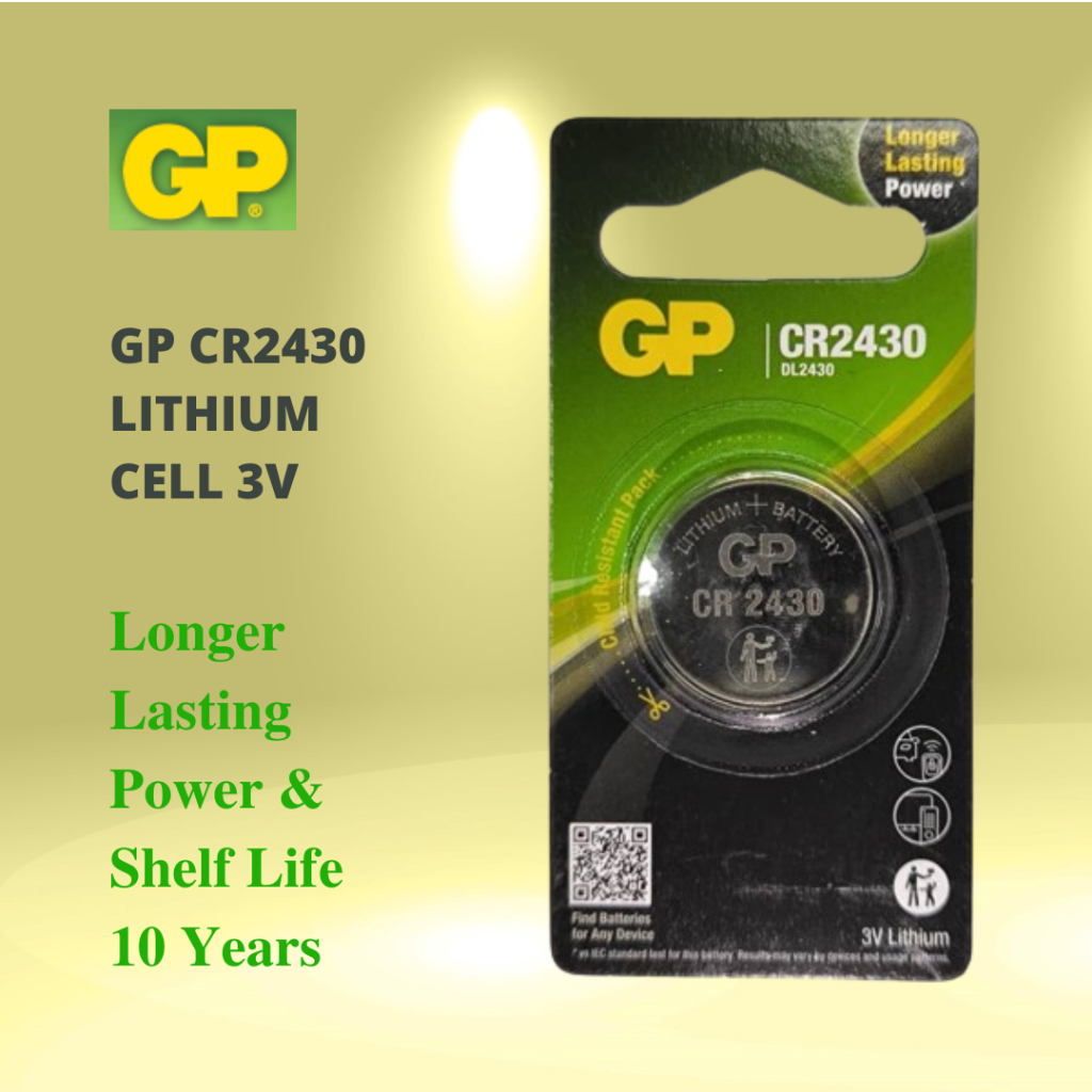 GP CR2430 CR2450 Lithium Cell Battery 3V DL2430 DL2450 | Shopee Malaysia