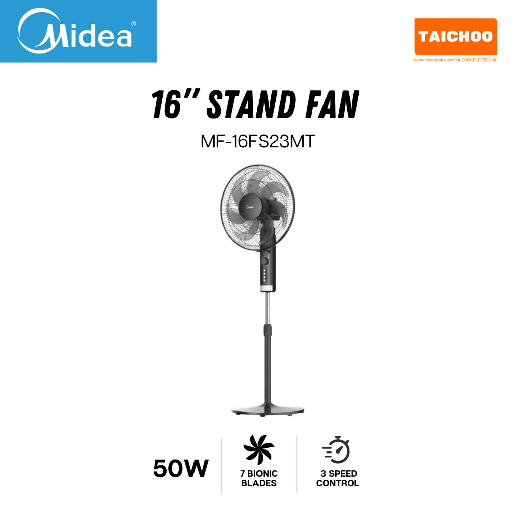 Midea 16” Stand Fan [7 Blades] MF-16FS23MT | Shopee Malaysia