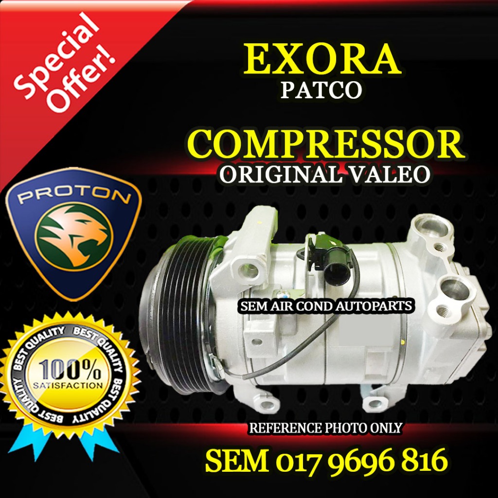 PROTON EXORA PATCO ORIGINAL VALEO COMPRESSOR/ KOMPRESOR (CAR AIRCOND SYSTEM) | Shopee Malaysia