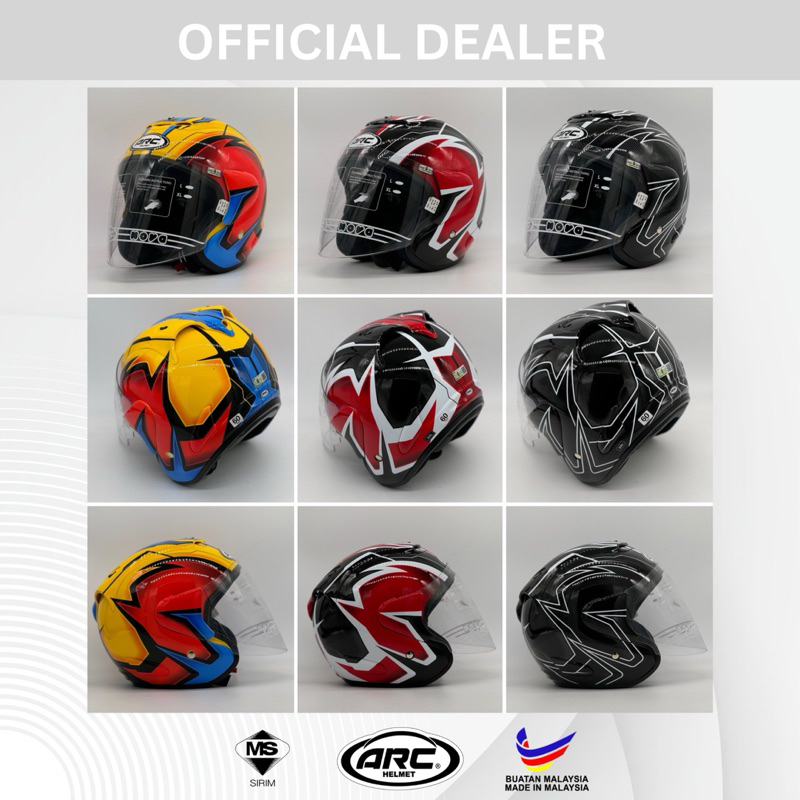 ARC Ritz Flash Helmet Original | Shopee Malaysia
