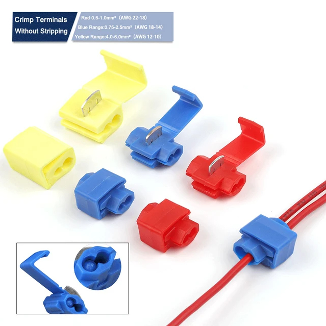 Wire Connector Car Wire Crimp Splitter Clip Scotch Lock Quick Splice ...