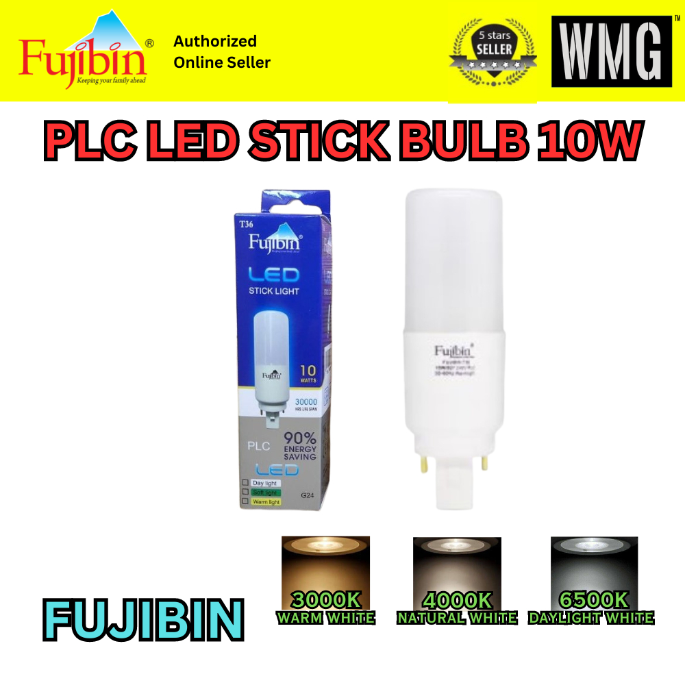 FUJIBIN PLC LED STICK BULB 10W 3000K / 4000K / 6500K | Shopee Malaysia
