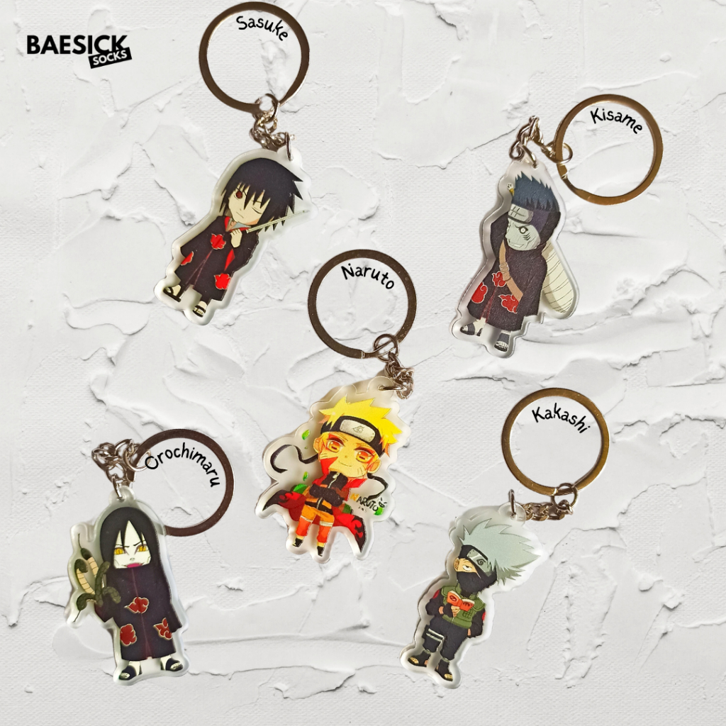 BA Naruto Acrylic Keychain Anime High Quality Metal Sasuke, Itachi ...