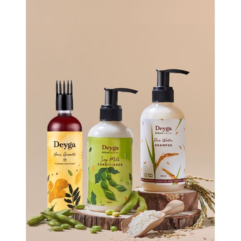 Deyga's Hair Growth Combo Set. (Hair Growth Oil, Rice Water shampoo ...