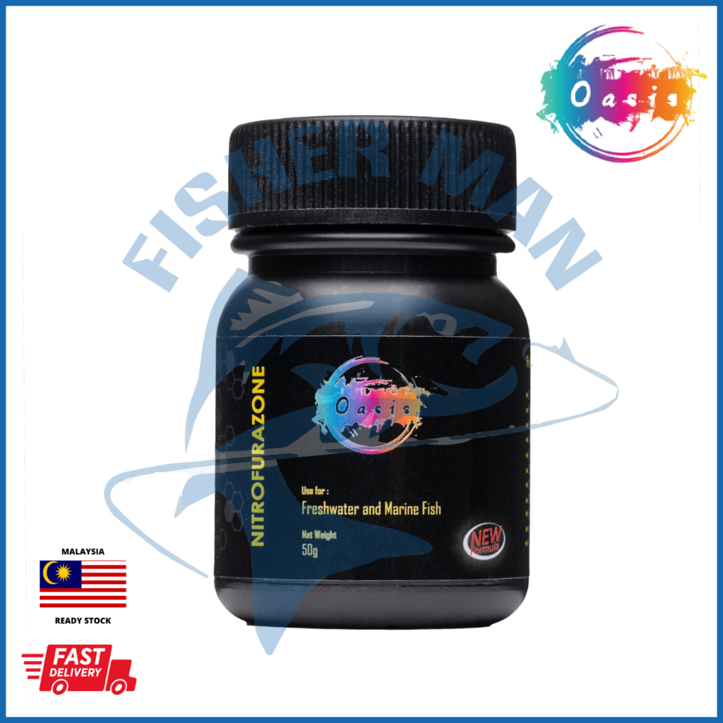 Oasis Nitrofurazone Fish Medication/Ubat Ikan/Fish Medicine/呋喃西林鱼 [50g ...