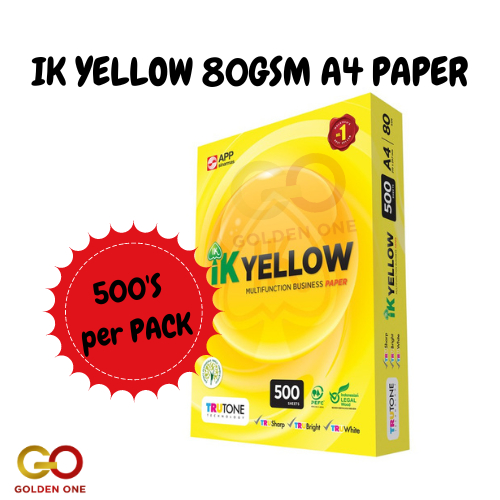 【1RIM=500SHEET ! ! !】IK YELLOW A4 PAPER 80GSM **1RIM=500SHEET** (PRICE ...