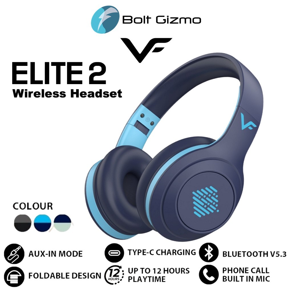 Vinnfier VF Elite 2 Headphone Bluetooth v5.3 Headset 300mAh With ...
