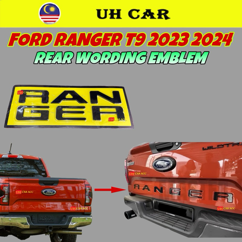 (EMBLEM) Ford Ranger T9 XL XLT WILDTRAK Rear Tailgate Trunk Wording ...