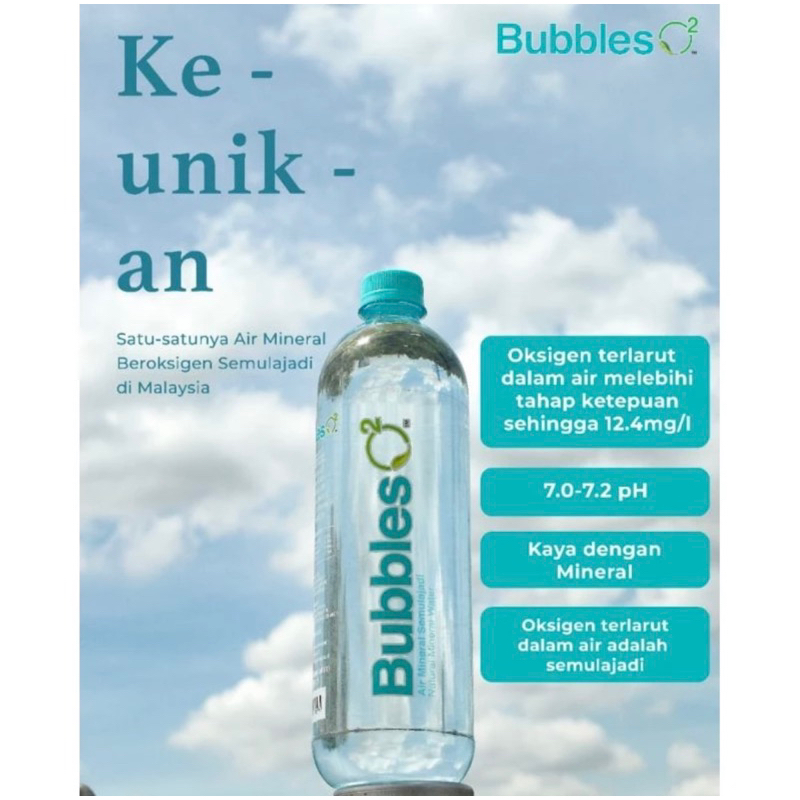 Bubbles O2 / Air mineral beroksigen 425ml / 800ml | Shopee Malaysia