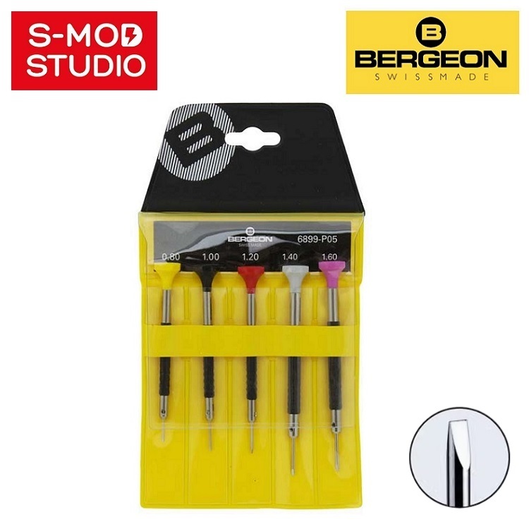 Bergeon 6899 Screwdriver Set Swiss Flat Head Watchmaker Tools Seiko Mod ...