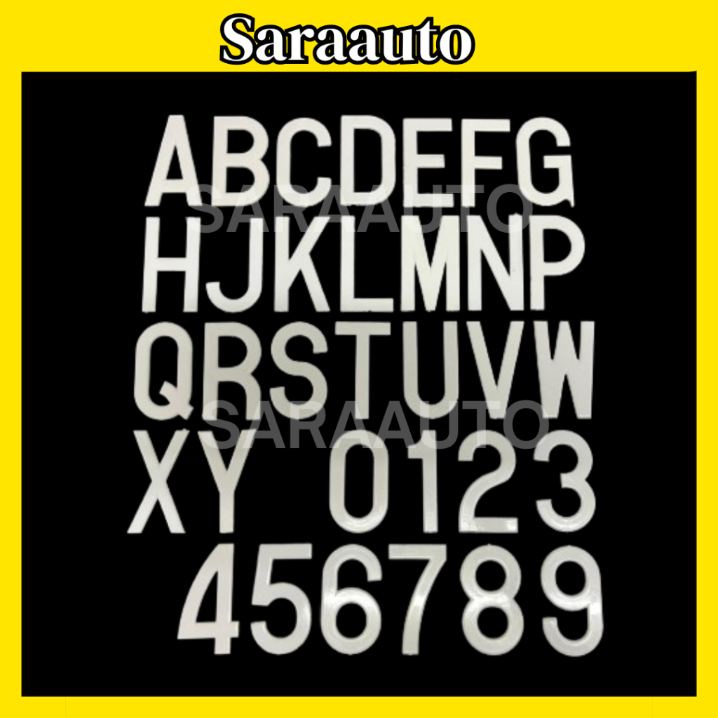 (C70) Car Plate Number Alphabet JPJ Spec / Nombor Plate Kereta Standard ...