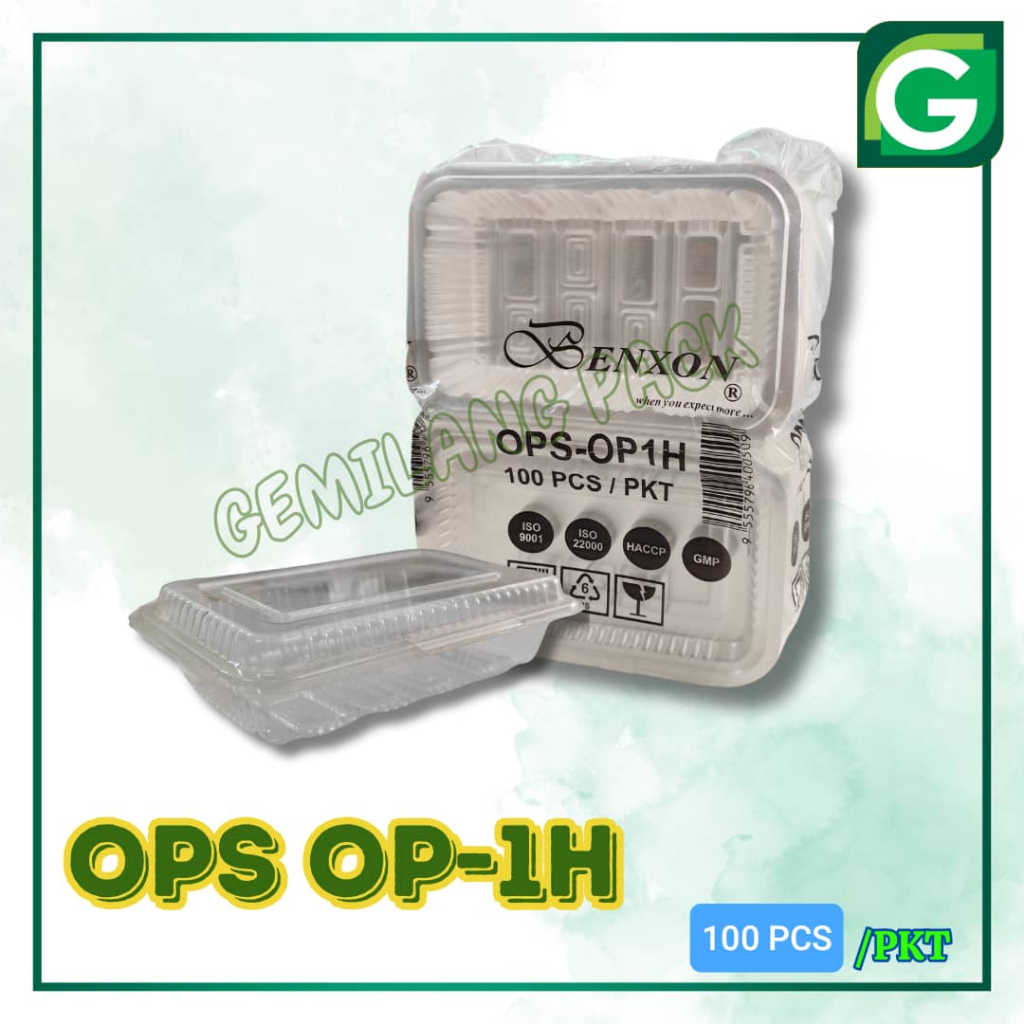 OPS-OP1H PLASTIC TRAY / Bekas Kuih BENXON OPS Box OP1H 100pcs | Shopee ...
