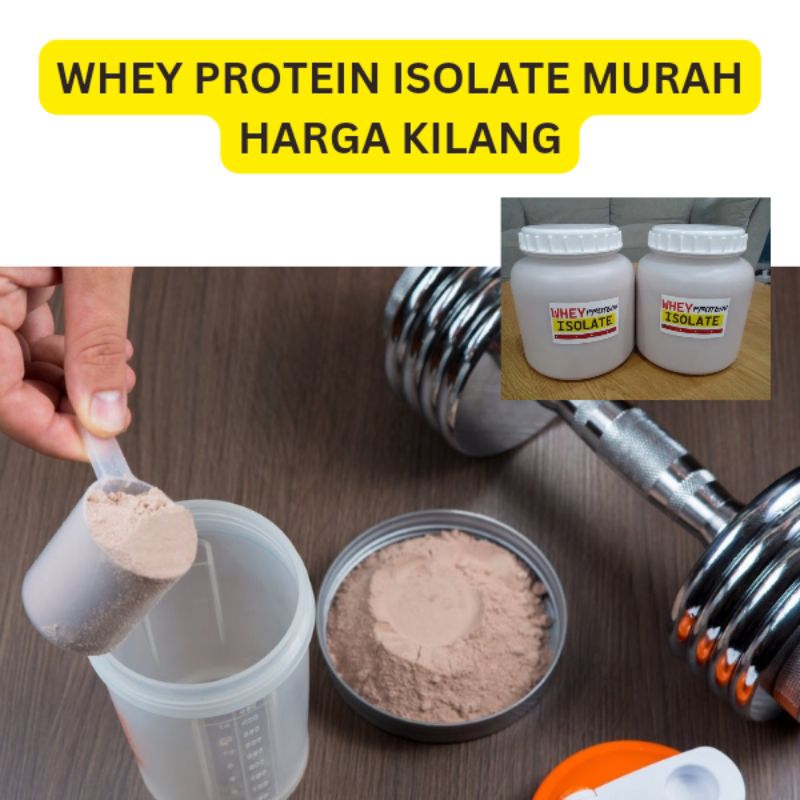 Whey Protein Isolate Berkualiti Murah 1kg (Halal) | Shopee Malaysia