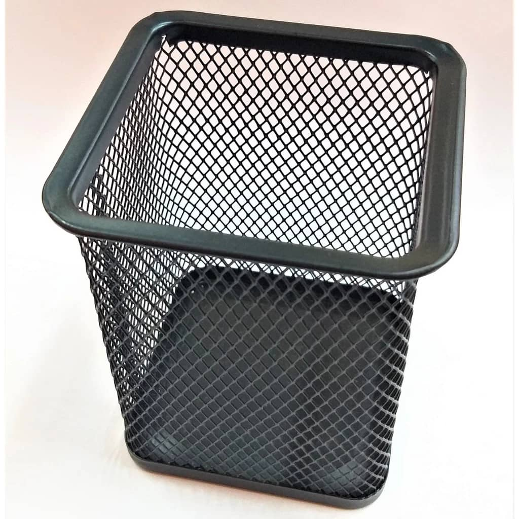 METAL SQUARE PEN HOLDER/PEN STAND BLACK FOUR ANGLE | Shopee Malaysia