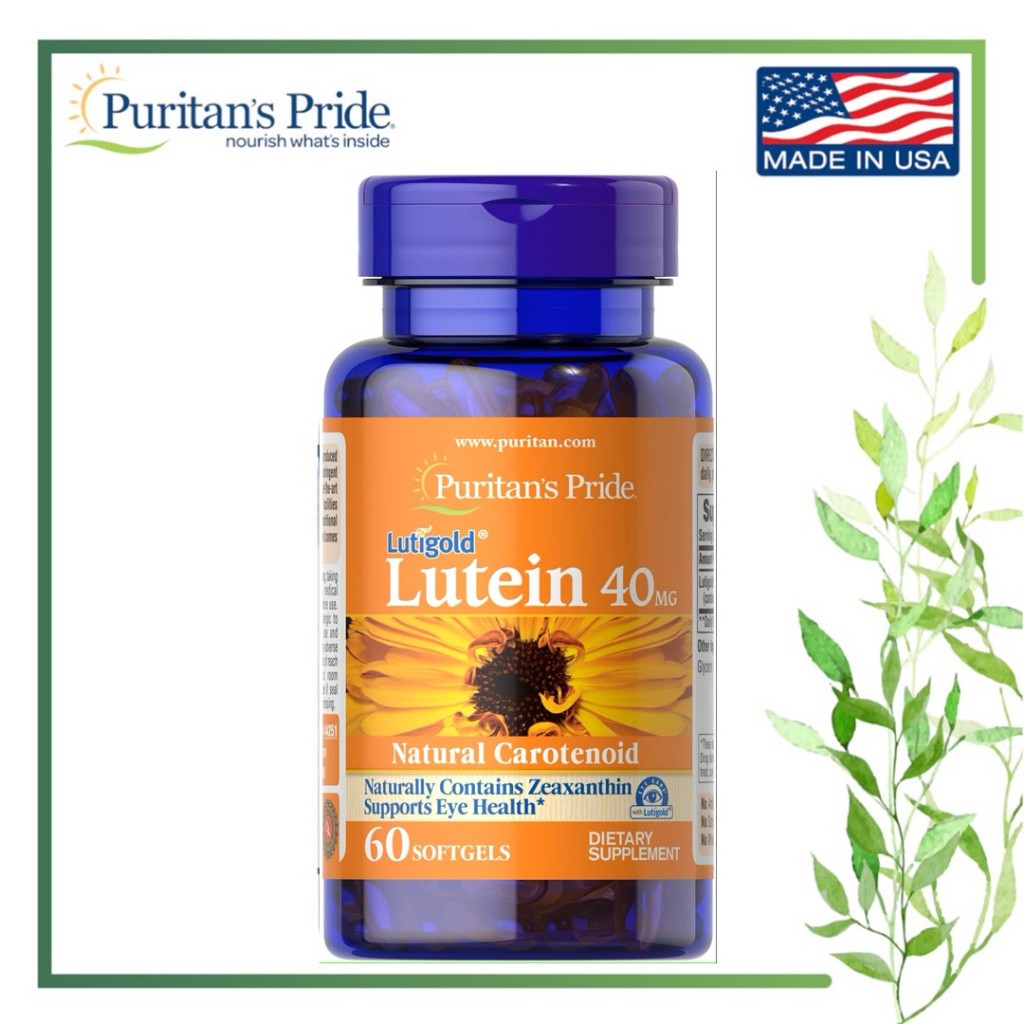 Puritan's Pride, EXP:10/25 Lutein 40 mg with Zeaxanthin, 60 Softgels ...